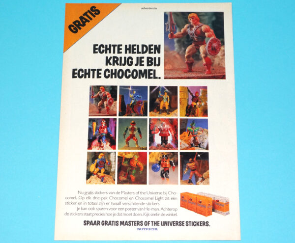 MOTU HE-MAN MASTERS OF THE UNIVERSE MAGAZINE ADVERT CHOCOMEL 1983 ...