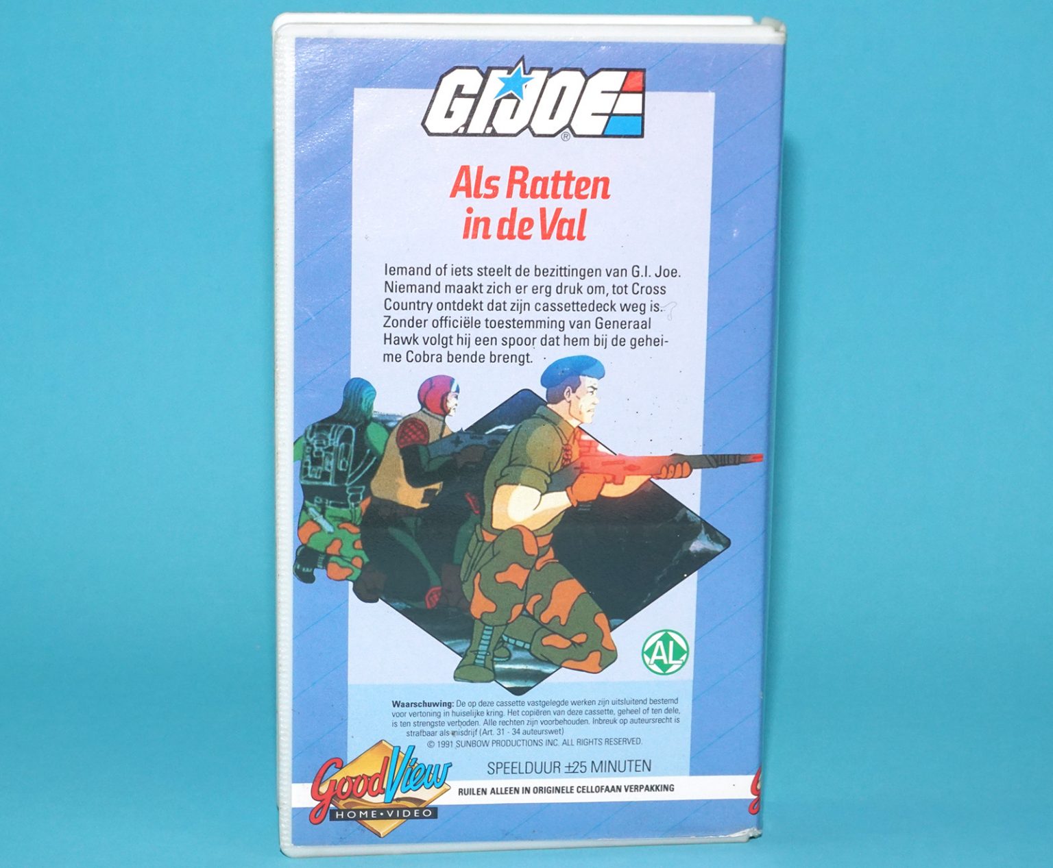 VHS GI JOE VIDEO TAPE CASSETTE 'ALS RATTEN IN DE VAL' 1991 GOODVIEW ...