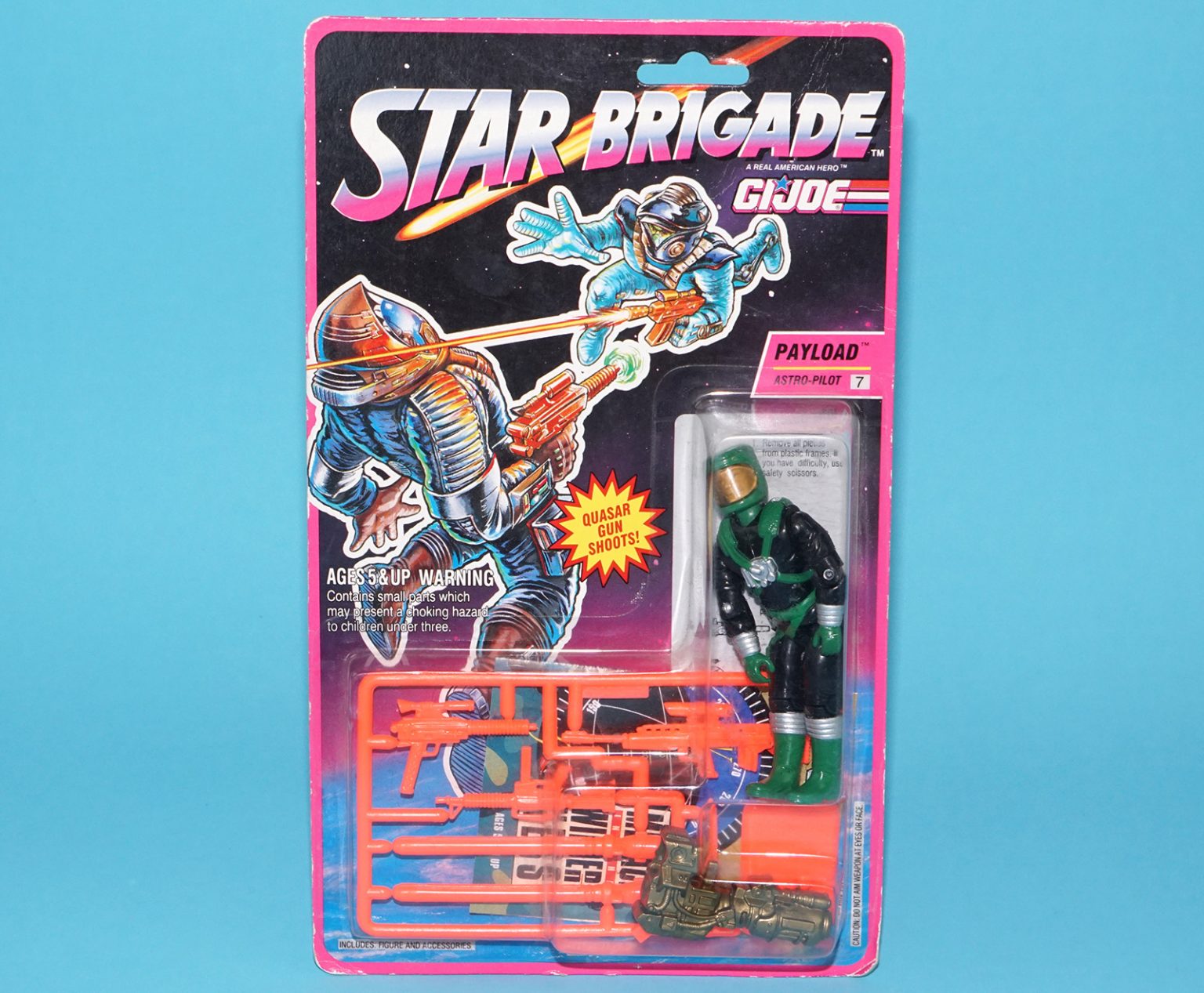 1993 GI JOE STAR BRIGADE PAYLOAD v3 MOC MOSC US USA CARD HASBRO ...