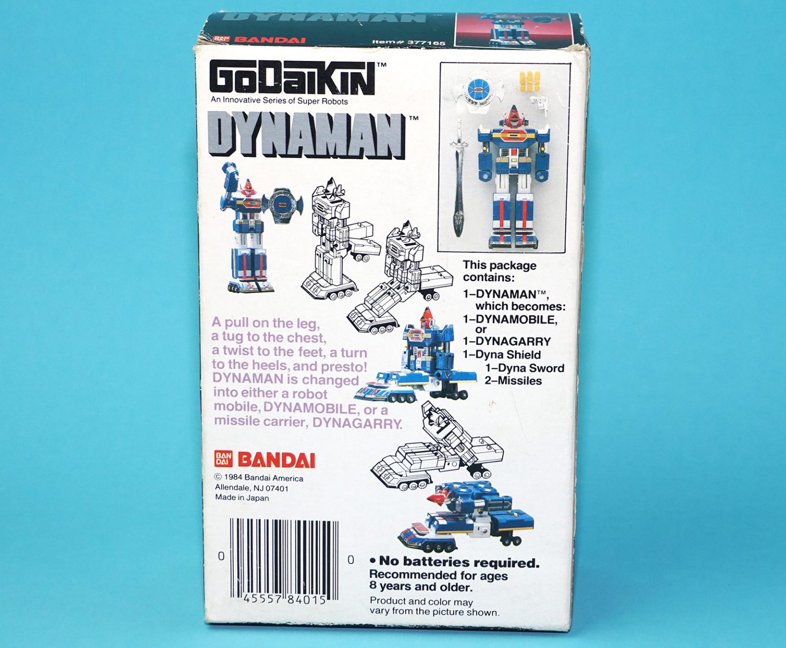 CHOGOKIN GODAIKIN GB-97 DYNA ROBO DYNAMAN COMPLETE BOXED US BOX 1984 ...