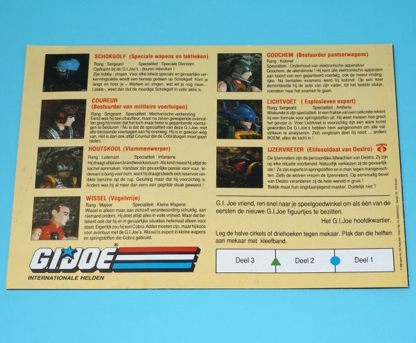 1988 GI JOE LEAFLET FOLDOUT GIANT 'REUZE' POSTER PT3 BELGIUM HASBRO ...