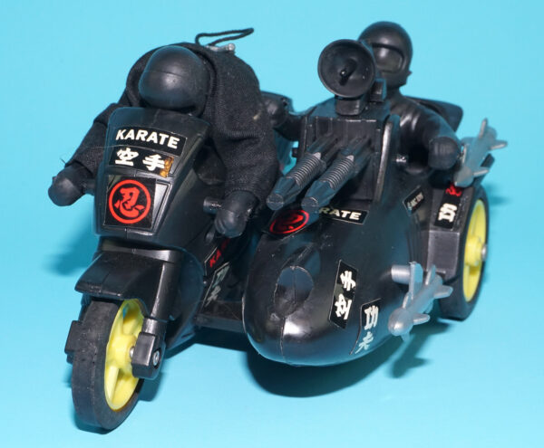 NINJA RIDER KARATE BIKE SIDECAR FRICTION MOTORCYCLE 1988 ABC TOYS ...