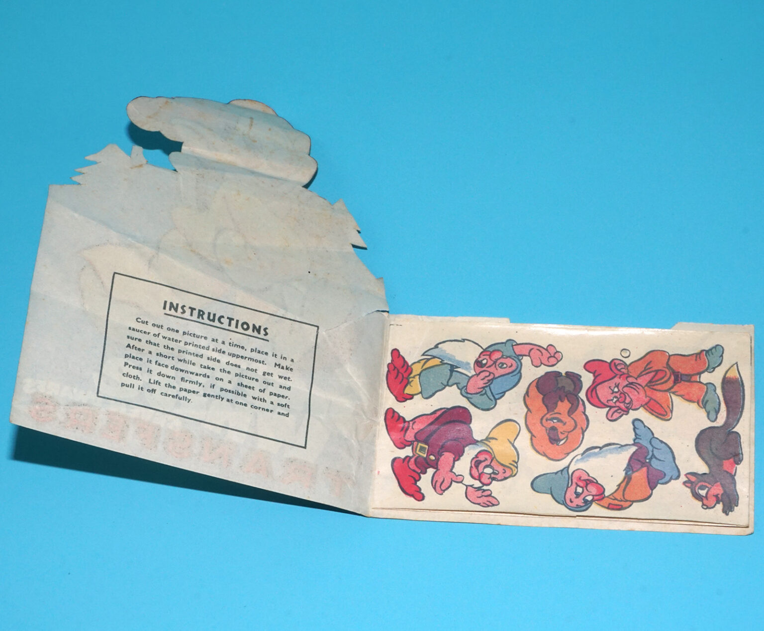 SNOW WHITE AND THE SEVEN DWARFS TRANSFERS 1950s TOWER PRESS ENGLAND ...