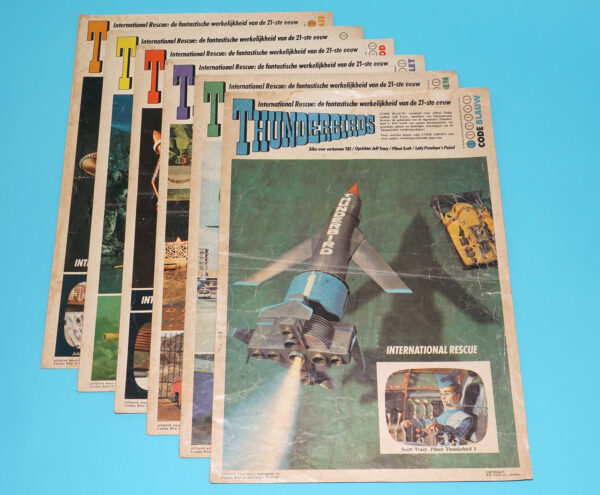 THUNDERBIRDS SERIES OF 6 TECHNICAL POSTERS 1966 ALBERT HEIJN PROMO ...