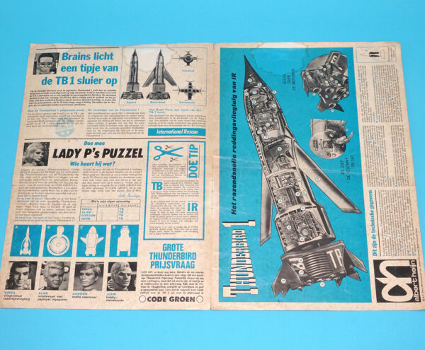 THUNDERBIRDS SERIES OF 6 TECHNICAL POSTERS 1966 ALBERT HEIJN PROMO ...