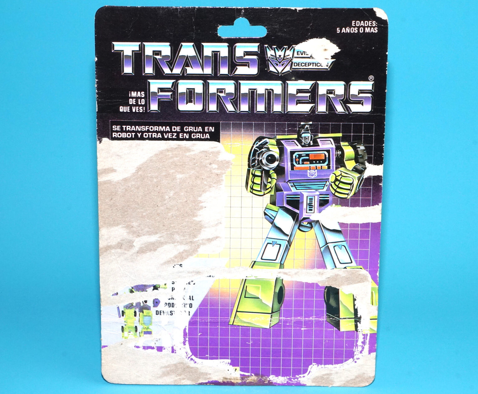 TRANSFORMERS G1 CONSTRUCTICON HOOK TECH SPECS CARD BACK CARDBACK IGA ...