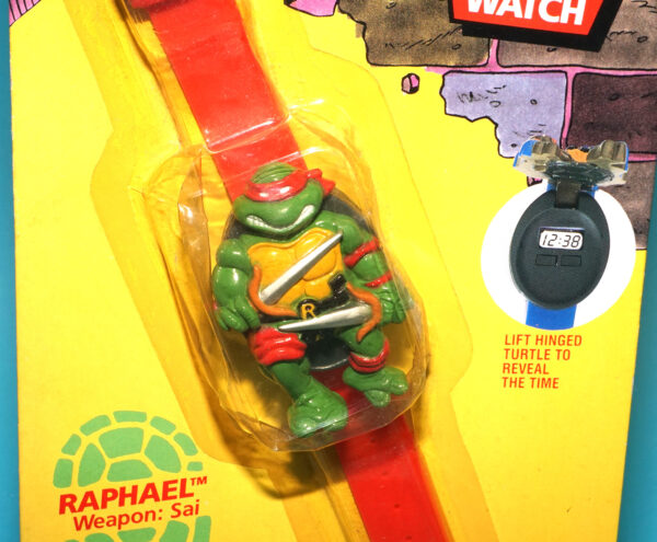 TMNT TEENAGE MUTANT NINJA TURTLES DIGITAL WATCH RAPHAEL MOC MOSC 1989 ...