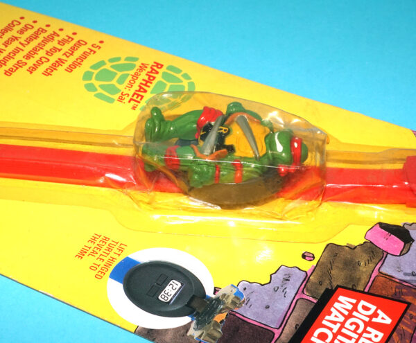 TMNT TEENAGE MUTANT NINJA TURTLES DIGITAL WATCH RAPHAEL MOC MOSC 1989 ...