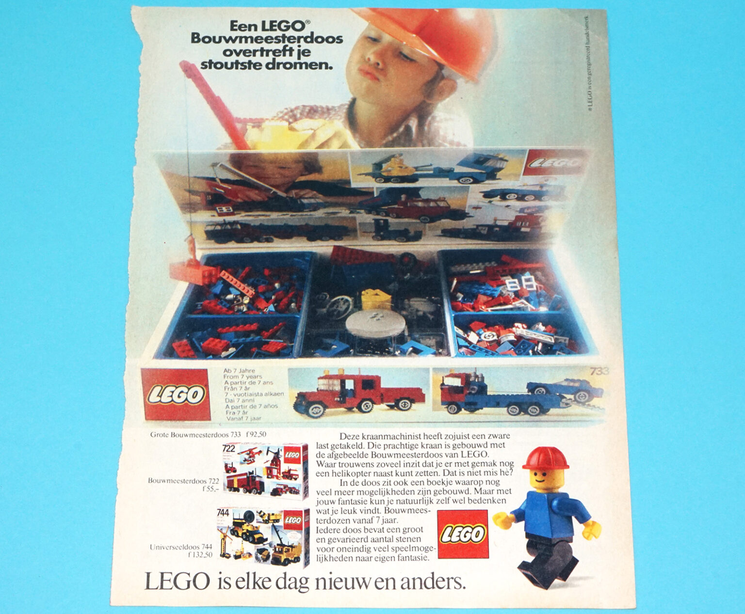 LEGO MAGAZINE ADVERT BASIC 1980s KUIFJE BENELUX - Boonsart shop
