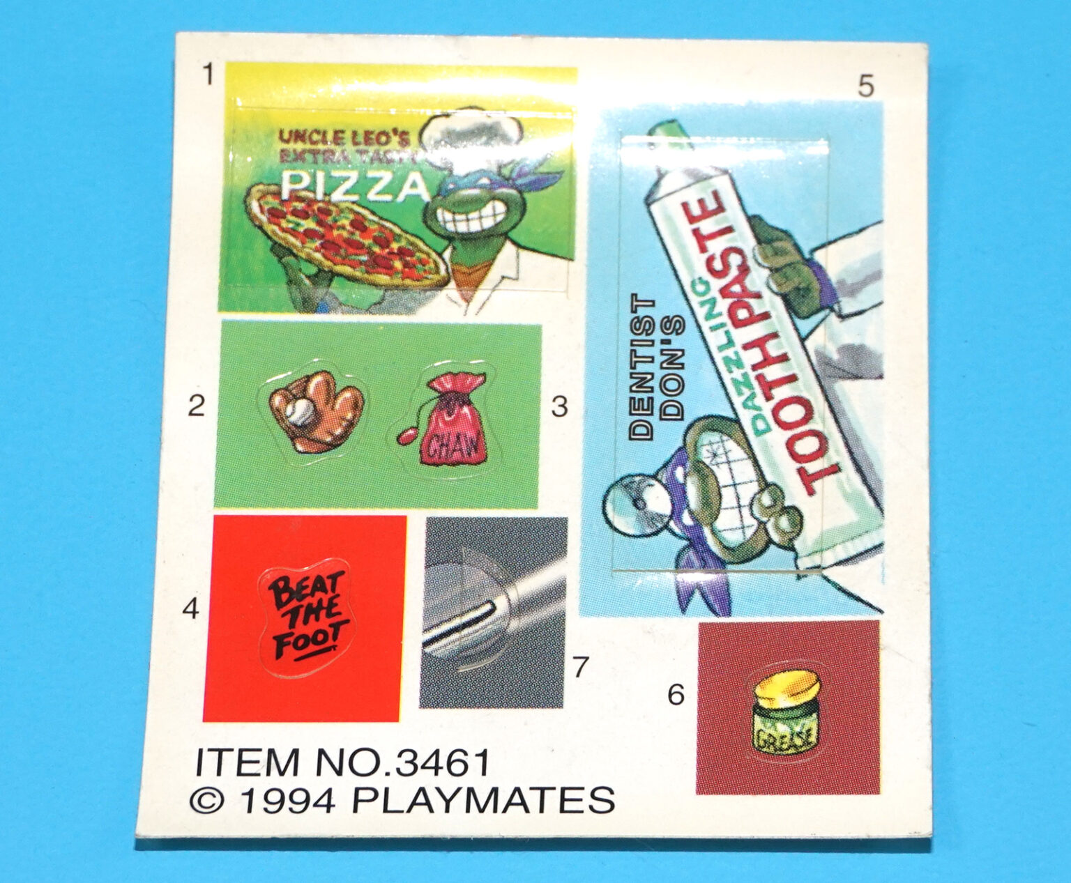 TMNT TEENAGE MUTANT NINJA TURTLES ORIGINAL UNUSED STICKER SHEET INSERT ...
