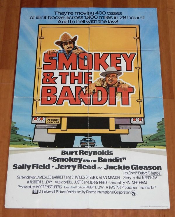 ORIGINAL MOVIE POSTER SMOKEY & THE BANDIT 1977 FOLDED ENGLISH ONE-SHEET ...