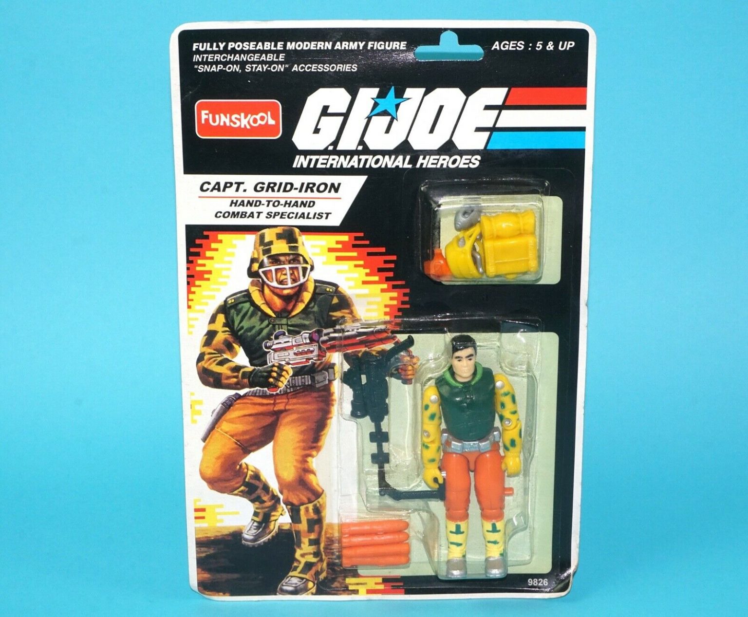 1986 GI JOE MAINFRAME v1 MOC MOSC 2005 FUNSKOOL INDIA RUSSIAN CARD ...