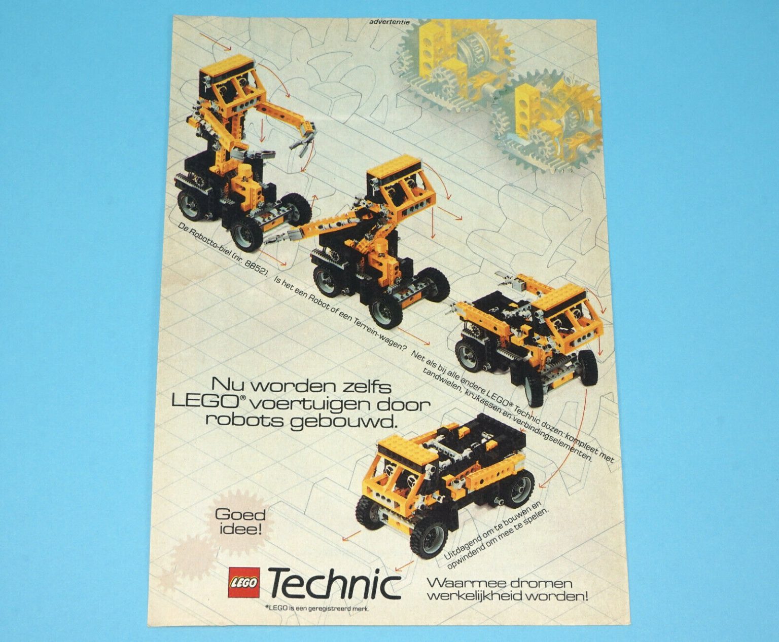 LEGO MAGAZINE ADVERT TECHNIC 1980s DONALD DUCK HOLLAND - Boonsart shop