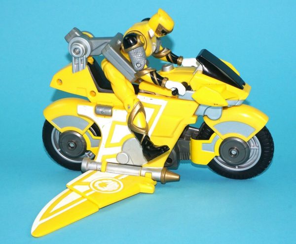 MMPR POWER RANGERS NINJA STORM YELLOW WIND NINJA GLIDER CYCLE 2003 ...