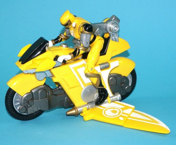MMPR POWER RANGERS NINJA STORM YELLOW WIND NINJA GLIDER CYCLE 2003 ...