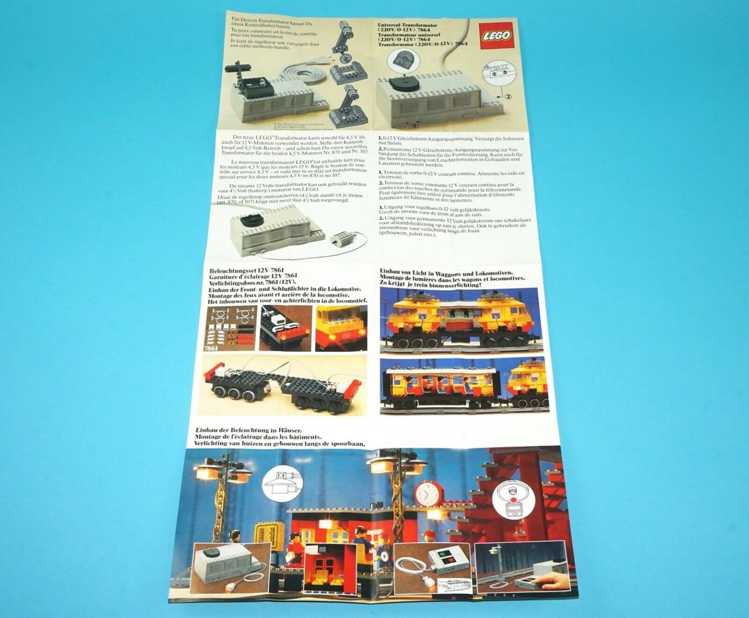 LEGO 7864 TRAIN TRANSFORMER SPEED CONTROLLER SPARE INSTRUCTIONS 1980s ...