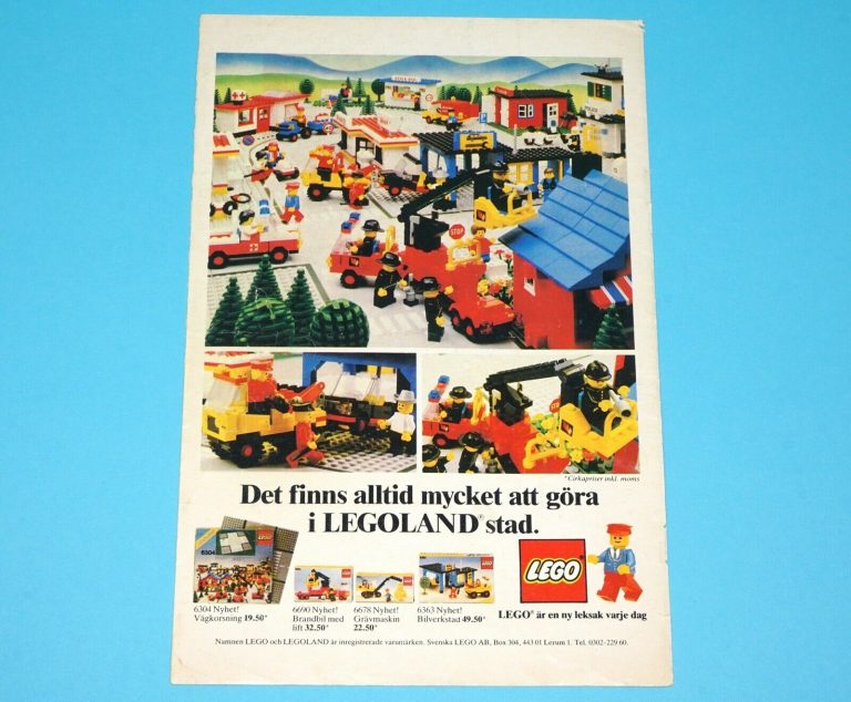 LEGO MAGAZINE ADVERT LEGOLAND TOWN 1980s LEGO GRUPPEN SWEDEN - Boonsart ...