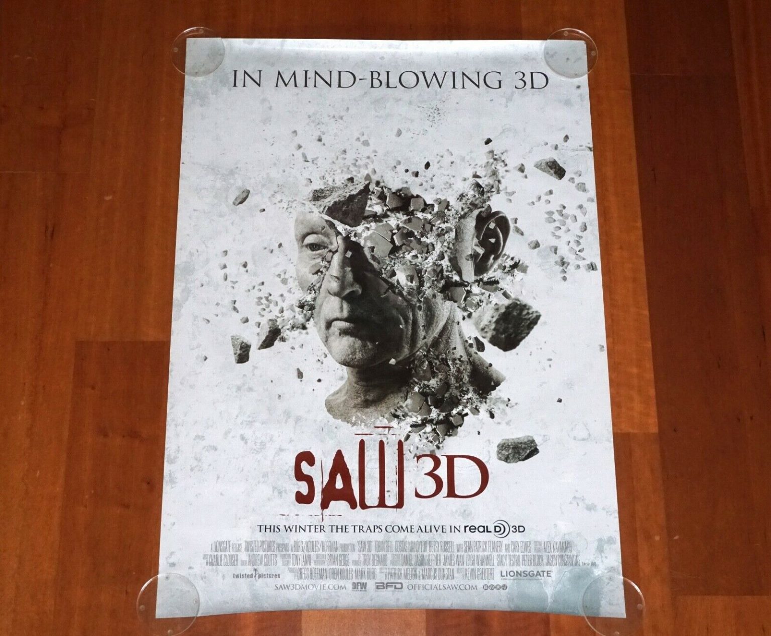 ORIGINAL MOVIE POSTER SAW 3D 2010 UNFOLDED DS ADVANCE ONE SHEET ...