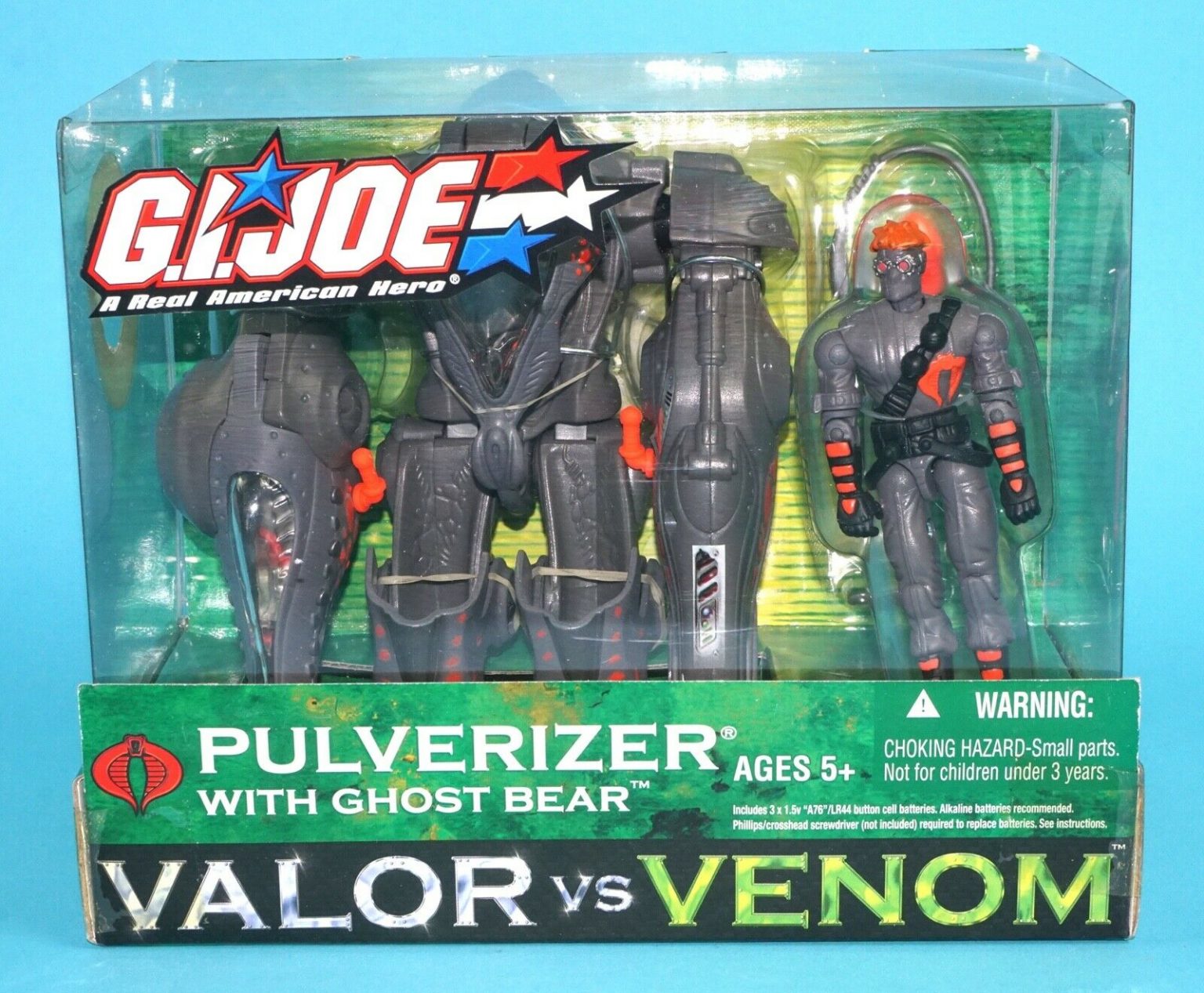 2004 GI JOE VALOR VS VENOM PULVERIZER & GHOST BEAR v1 MIB MISB US BOX ...