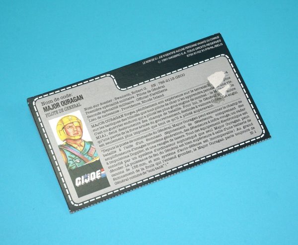 1990 GI JOE MAJOR STORM v1 THE GENERAL'DRIVER UNCUT FILE CARDS FILECARD ...
