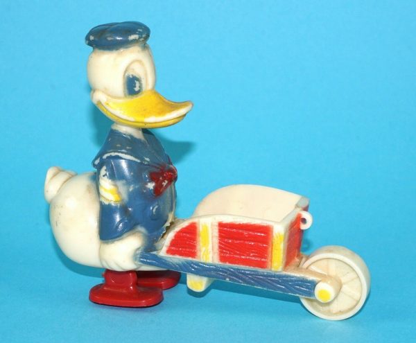 DISNEY RAMP WALKER DONALD DUCK & WHEEL BARROW 1950s MARX - Boonsart shop