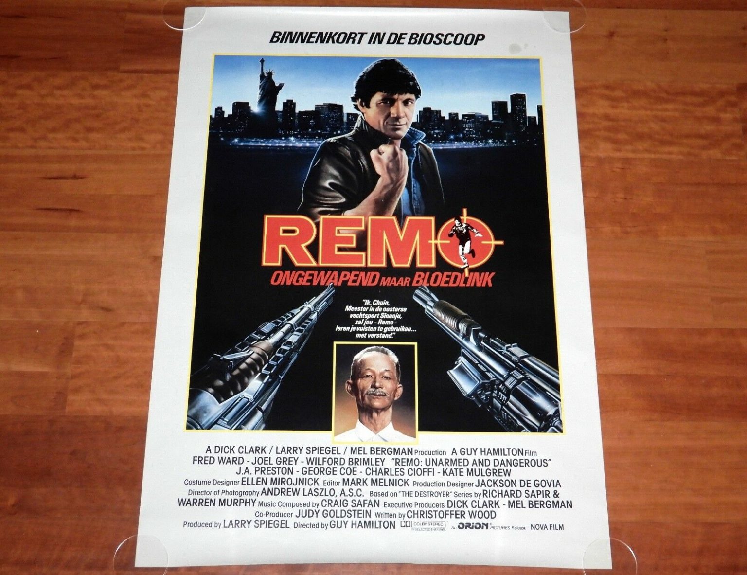 ORIGINAL MOVIE POSTER REMO 1985 DUTCH ONE SHEET FRED WARD STATUE OF ...