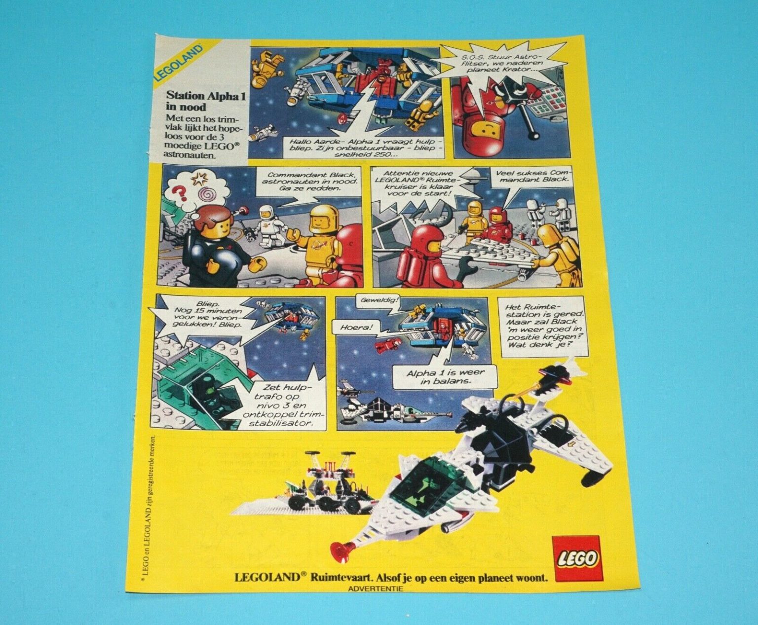 LEGO MAGAZINE ADVERT LEGOLAND SPACE 1980s EPPO BENELUX - Boonsart shop