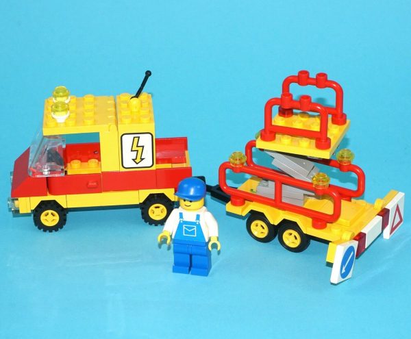 LEGO 6671 LEGOLAND TOWN UTILITY REPAIR LIFT 100% COMPLETE 1980s LEGO ...