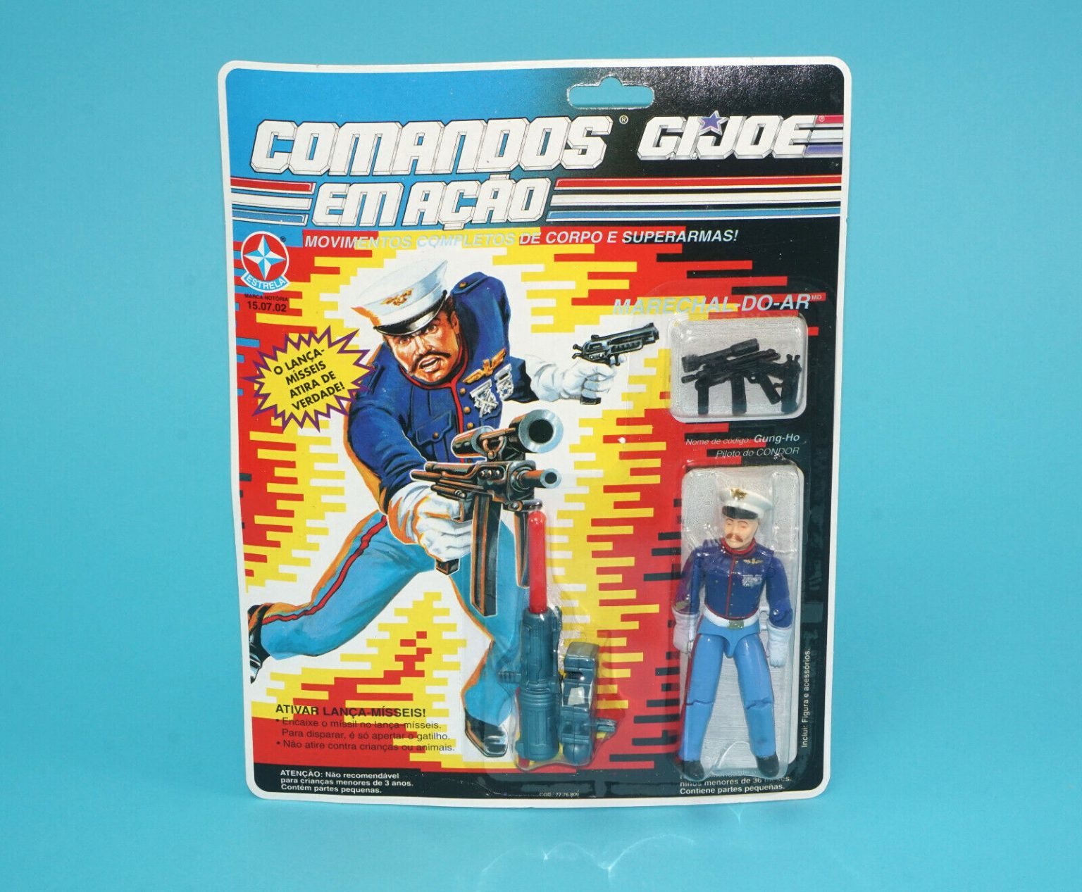 1993 GI JOE COMANDOS EM ACAO MARECHAL-DO-AR MOC MOSC 1987 GUNG-HO v2 ...